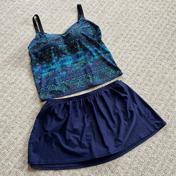 Delta Burke | Swim | Delta Burke Swim Skirt And Tankini Top Size 2w ...